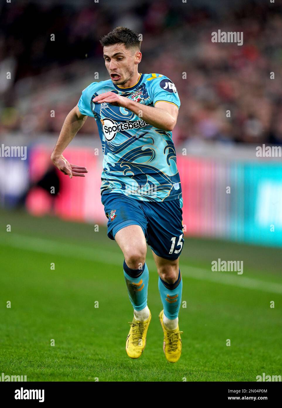 Southampton's Romain Perraud during the Premier League match at the ...