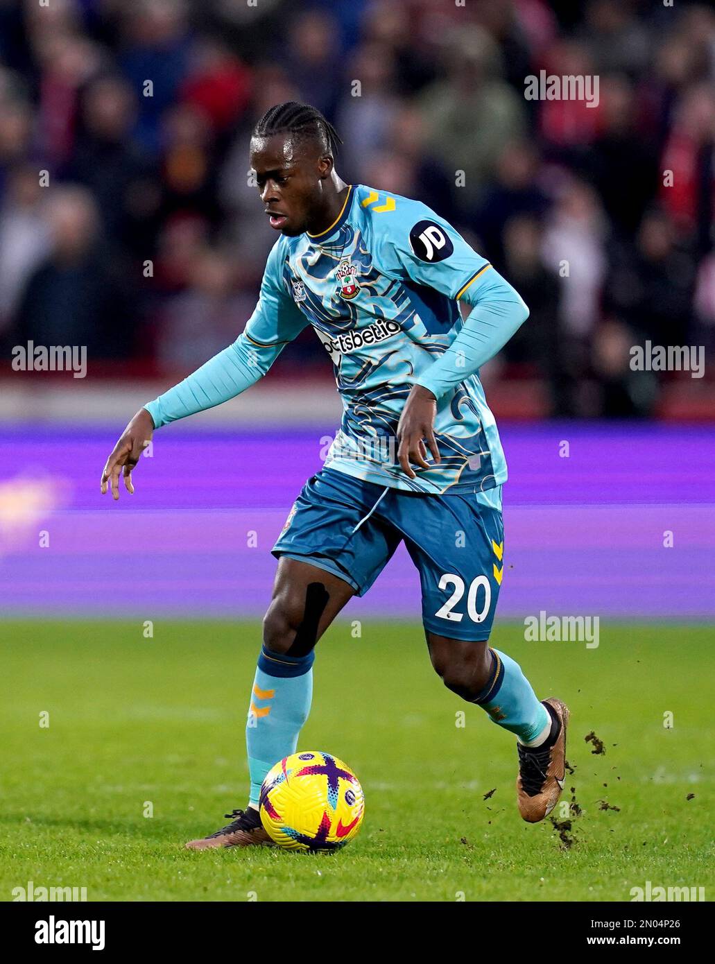Southampton's Kamaldeen Sulemana during the Premier League match at the ...