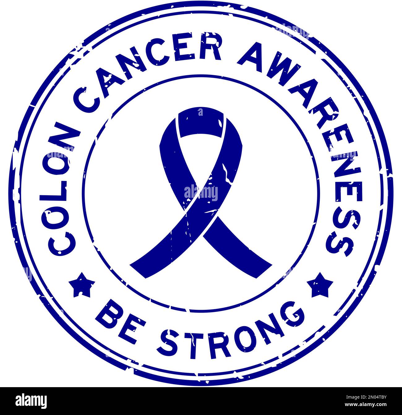 Grunge colon cancer awareness be strong word with ribbon banner as ...