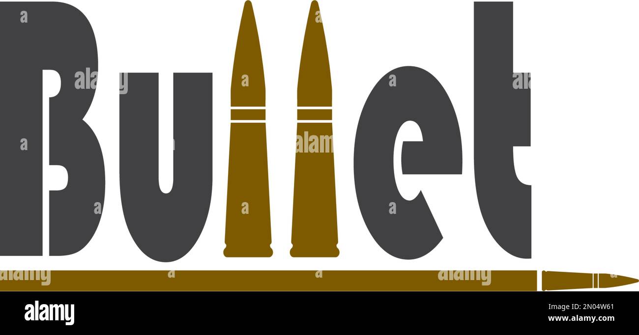 Bullet caliber logo vector design illustration and background Stock ...