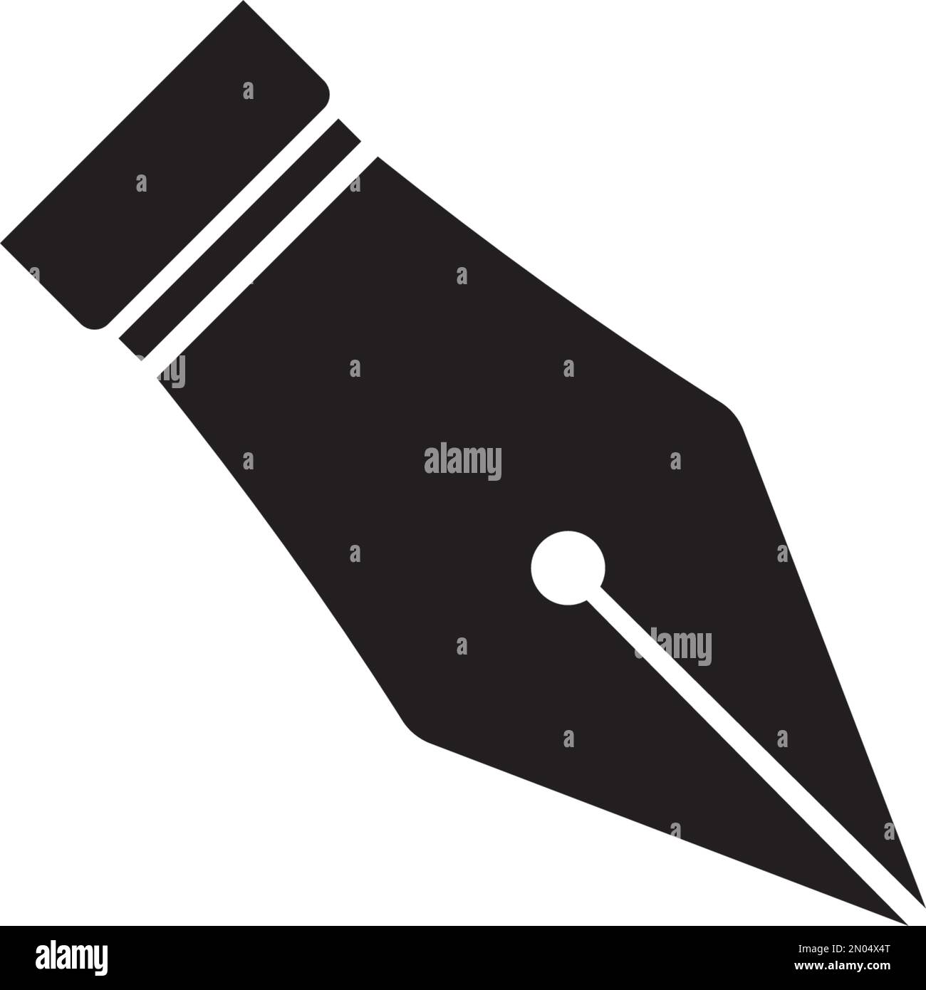 Fontain Pen Icon Vector Design Illustration Background Template Stock