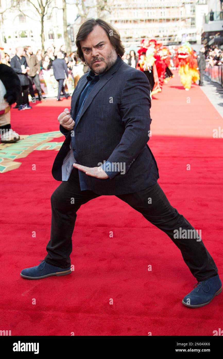 Jack Black poses for photographers as they arrive for the premiere of ...
