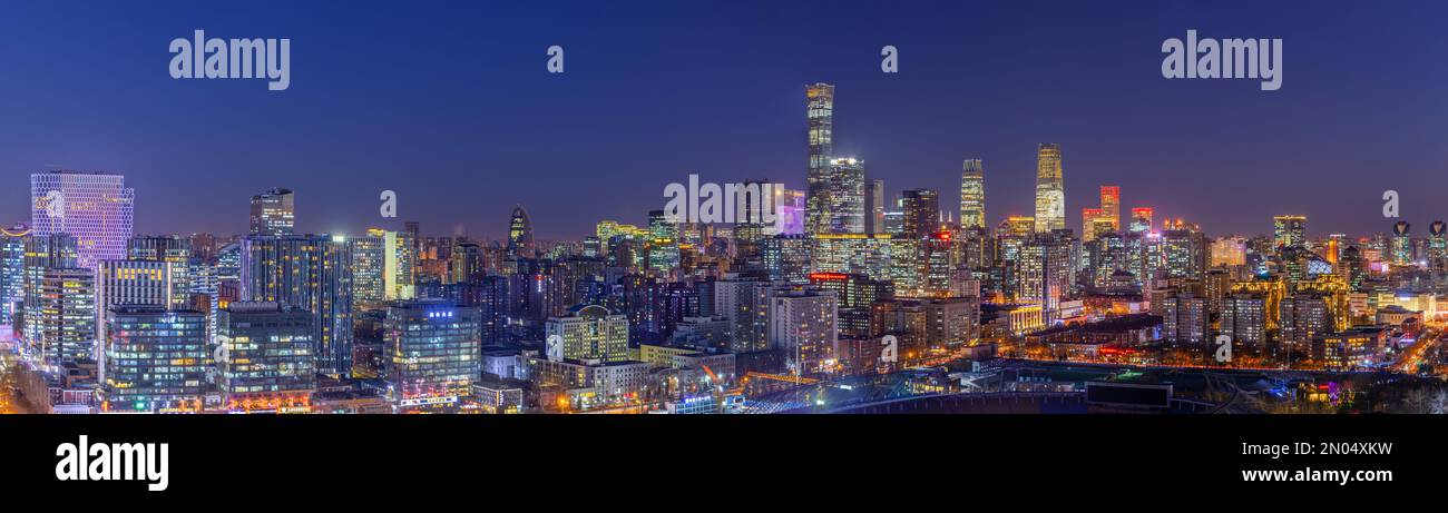 Beijing city at night Stock Photo - Alamy