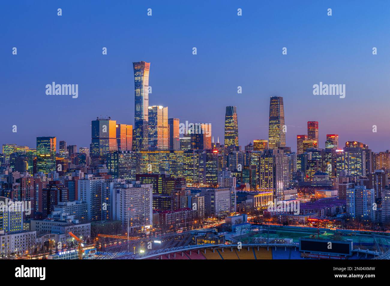 Beijing city at night Stock Photo - Alamy