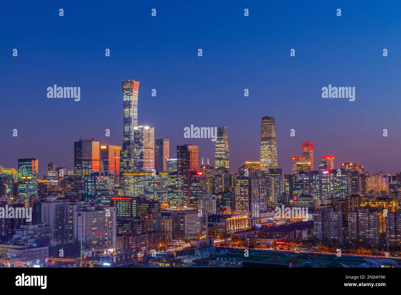 Beijing city at night Stock Photo - Alamy