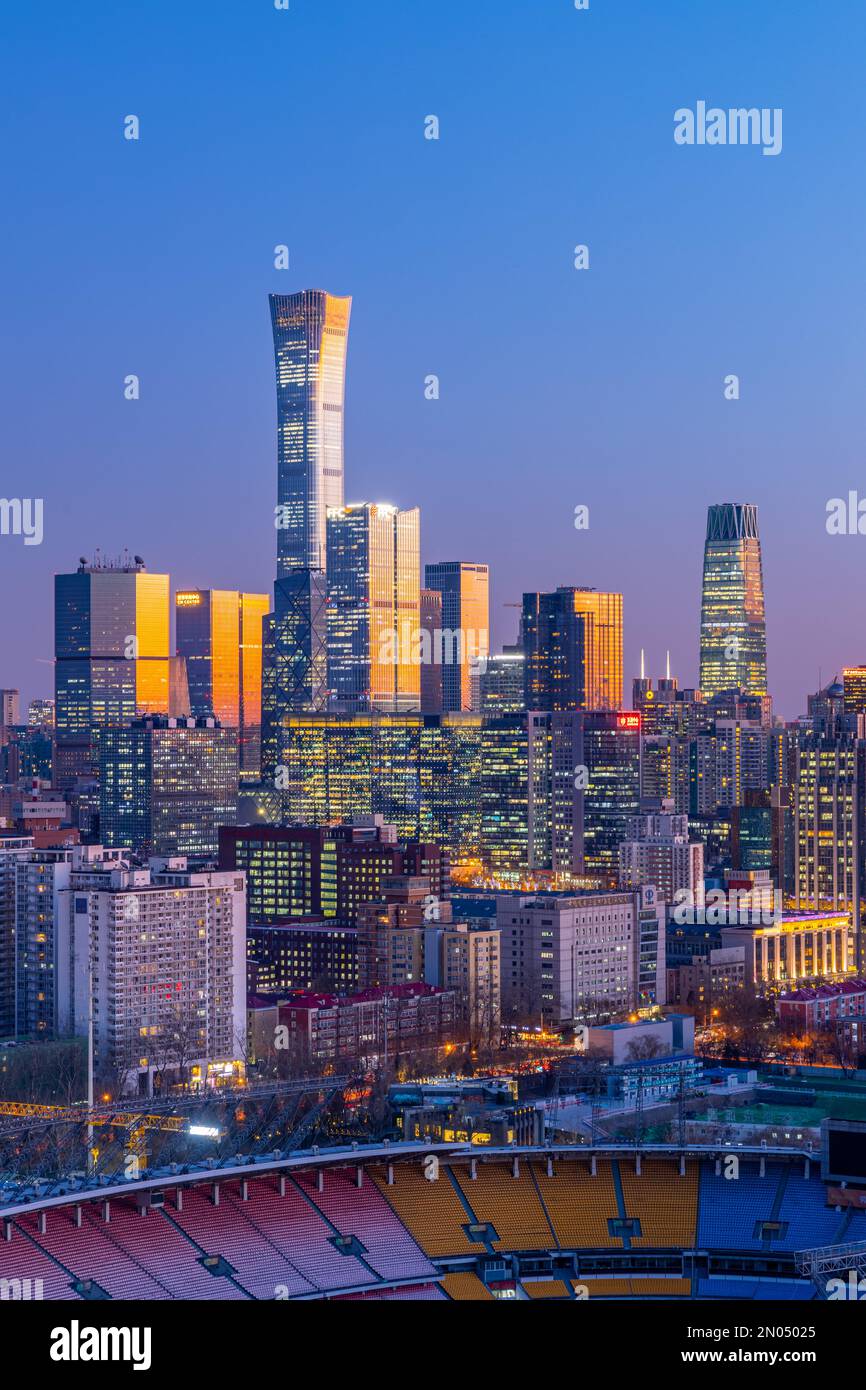 Beijing city at night Stock Photo - Alamy
