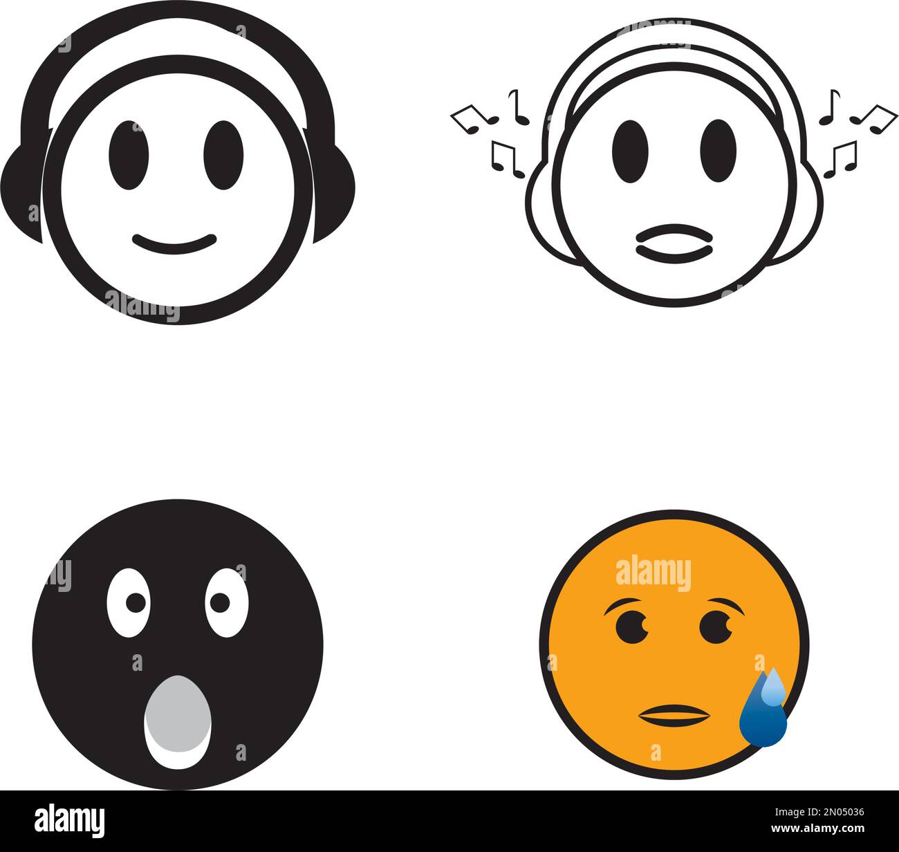 facial expression icon vector logo design and illustration Stock Vector ...