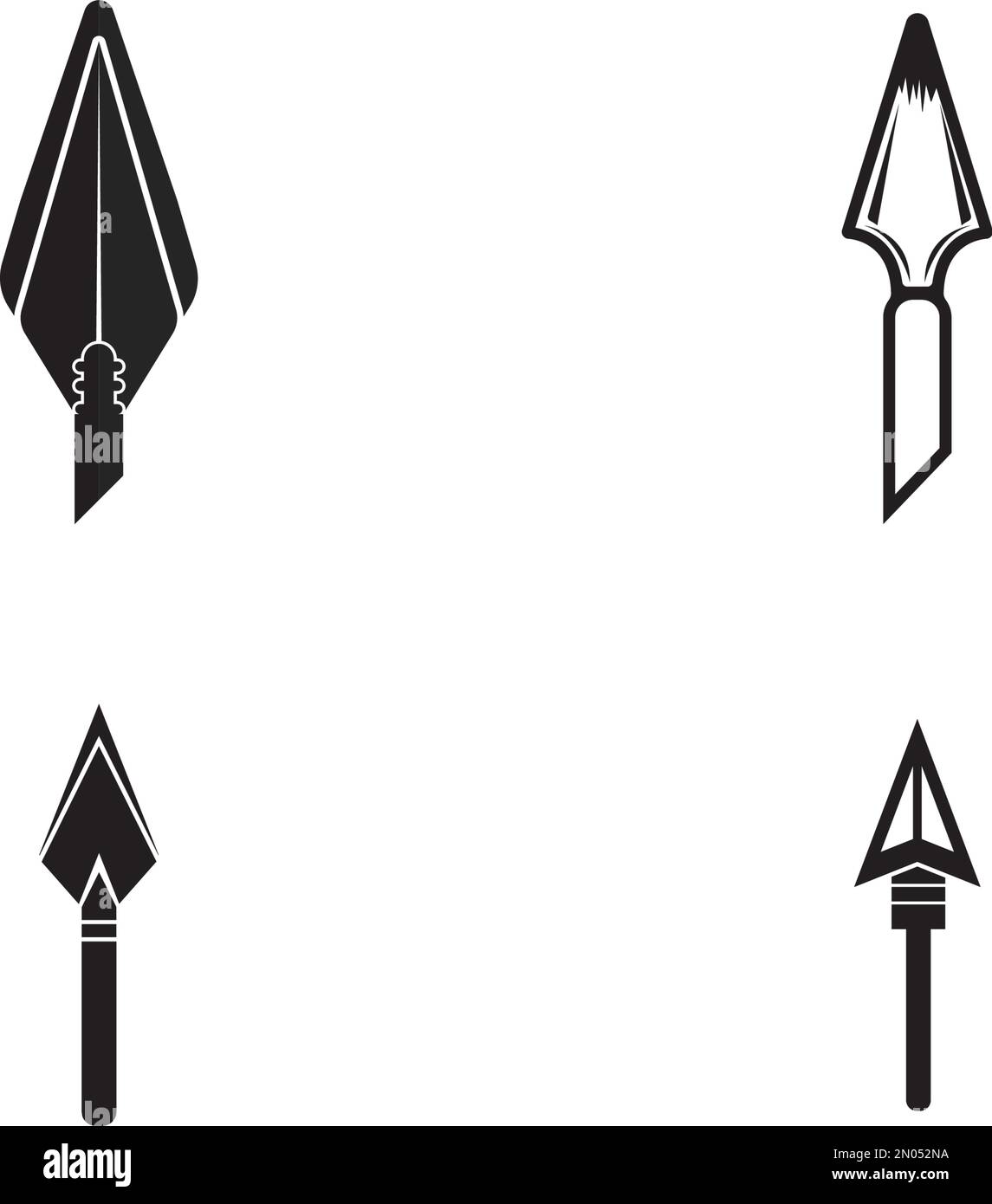 Spear icon illustration isolated on white background sign symbol. Spear ...