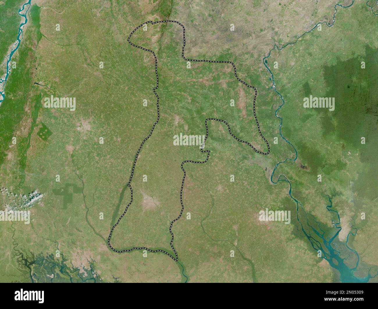 Abia, state of Nigeria. High resolution satellite map Stock Photo - Alamy