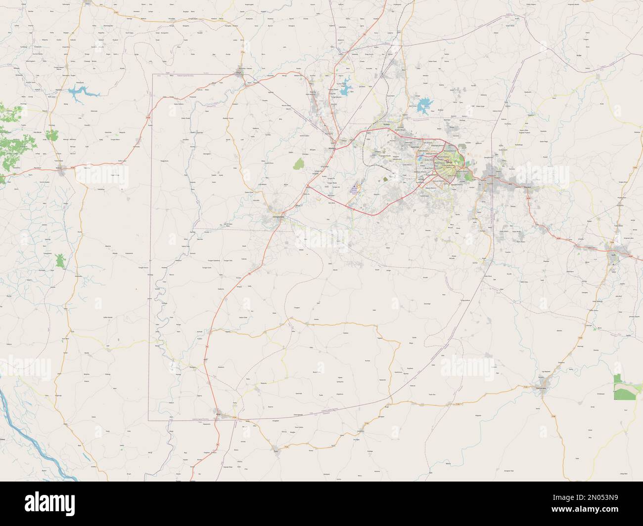 Federal Capital Territory, state of Nigeria. Open Street Map Stock ...