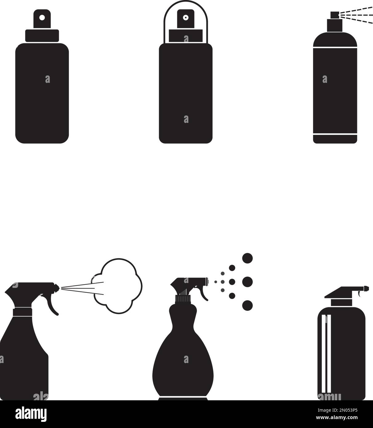 Spray Bottle icon. Simple illustration of bleach spray vector icon for ...
