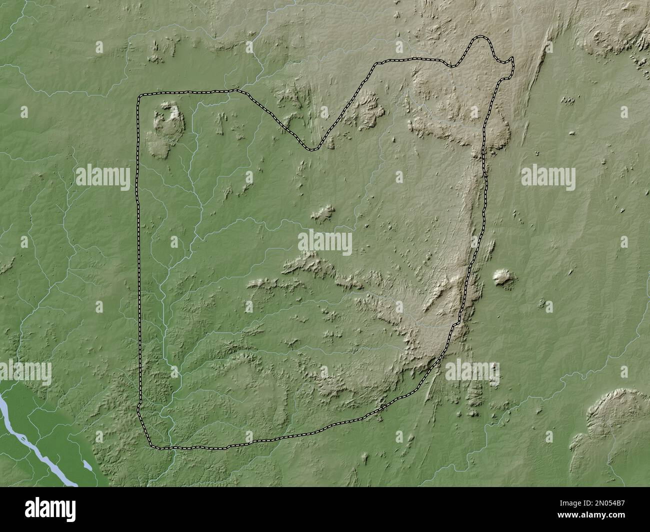 Federal Capital Territory, state of Nigeria. Elevation map colored in ...