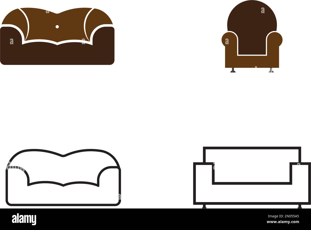 Sofa icon Stock Vector Images - Alamy