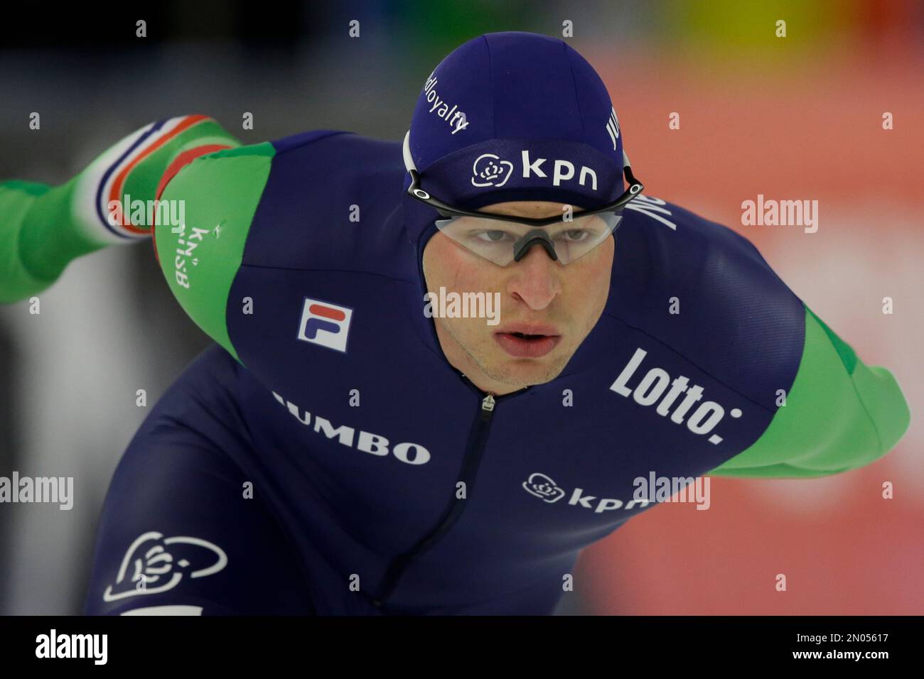 Sven Kramer of the Netherlands competes during the men's 5000m race of ...