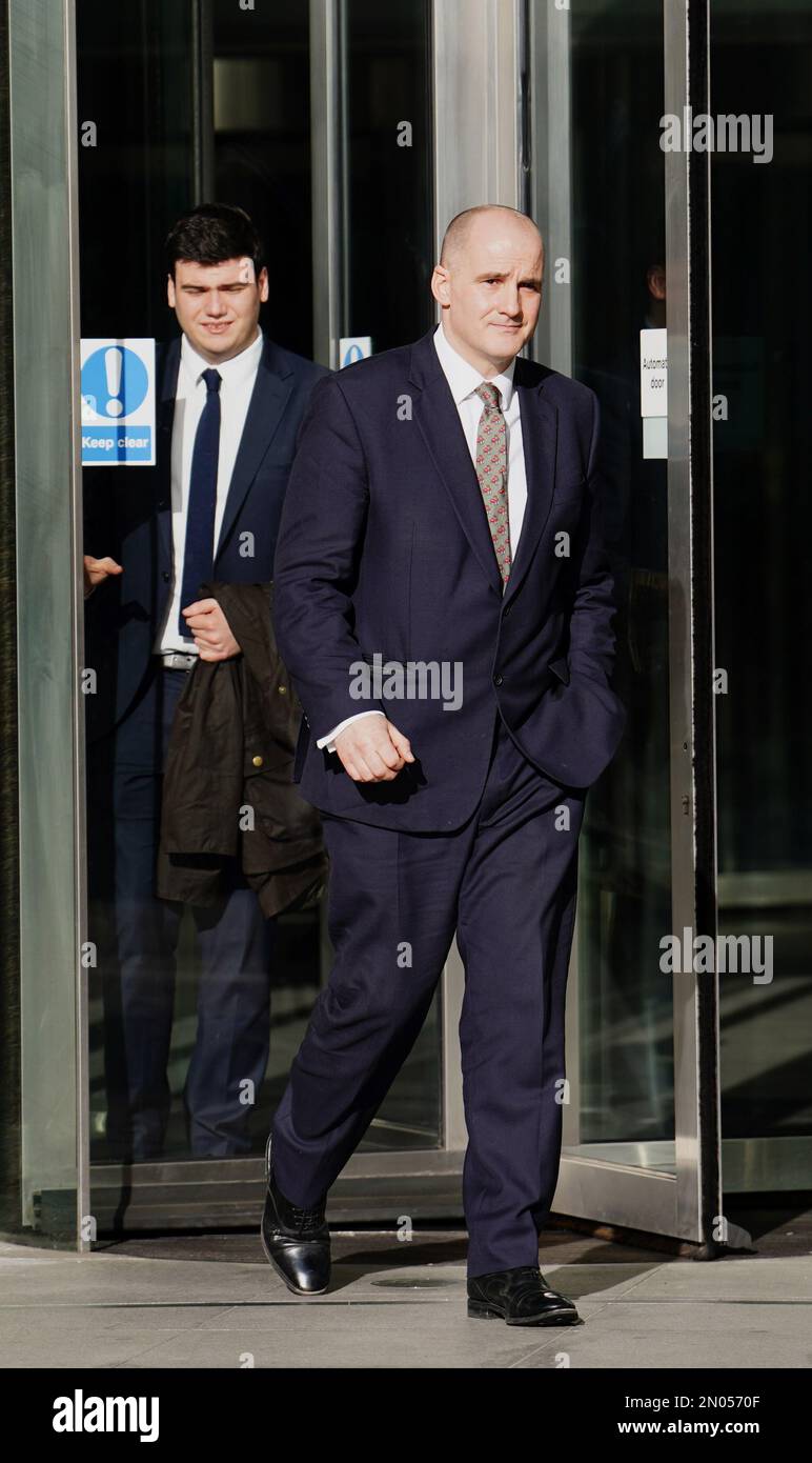 Former Conservative Party chairman Sir Jake Berry (right) leaves BBC ...