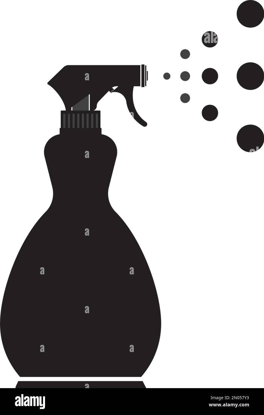 Spray Bottle icon. Simple illustration of bleach spray vector icon for ...