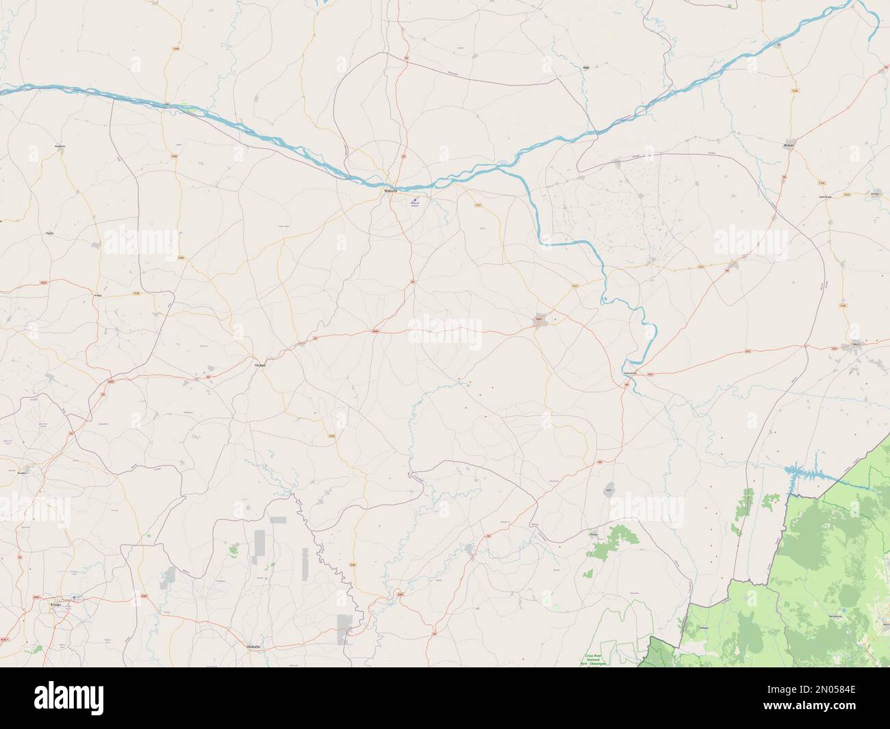 Benue, state of Nigeria. Open Street Map Stock Photo - Alamy