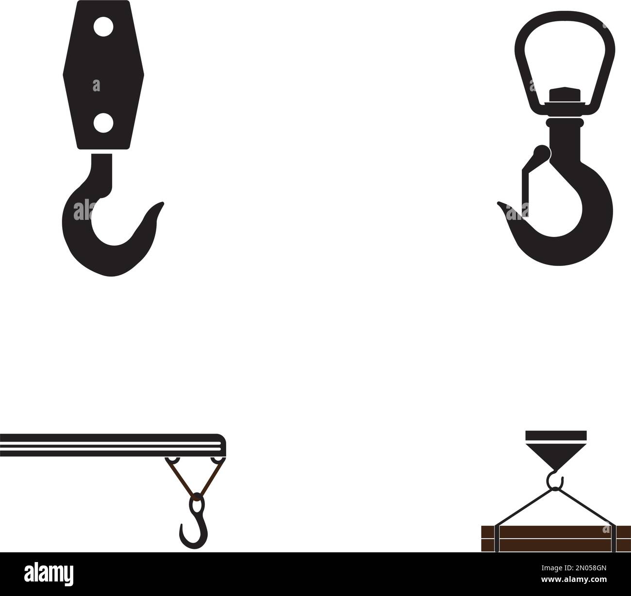 Crane hook logo vector design illustration background Stock Vector ...