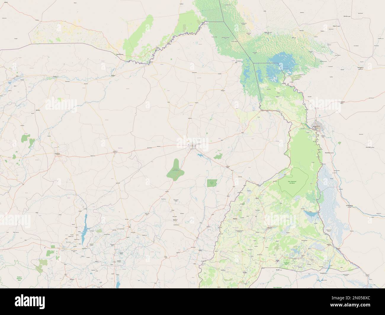 Borno, state of Nigeria. Open Street Map Stock Photo - Alamy