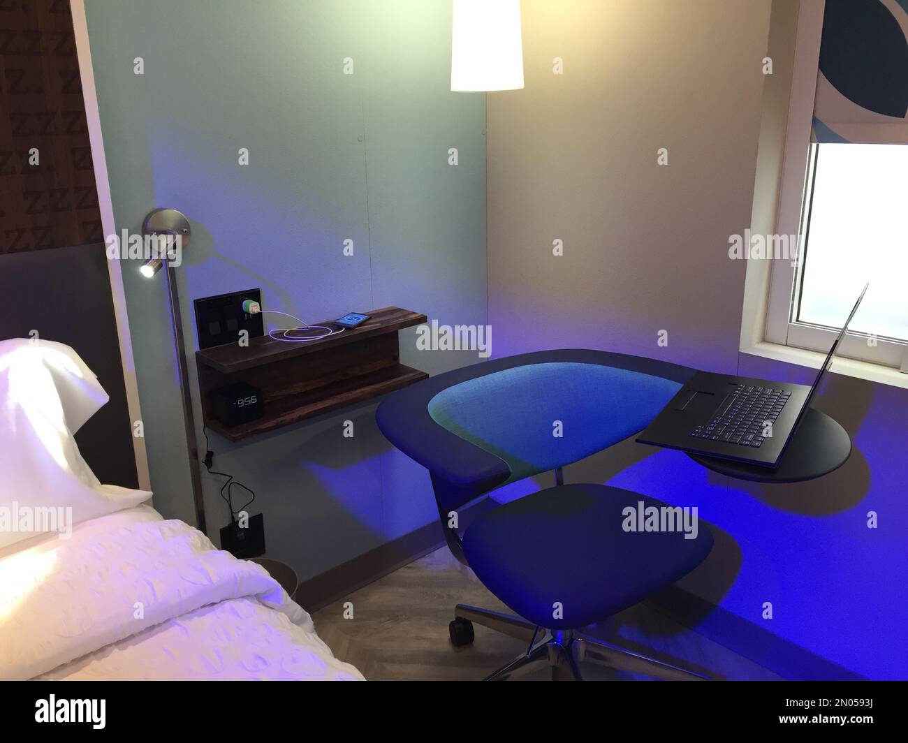 In this Jan. 26, 2016 photo, a prototype room of Hilton’s new Tru brand ...