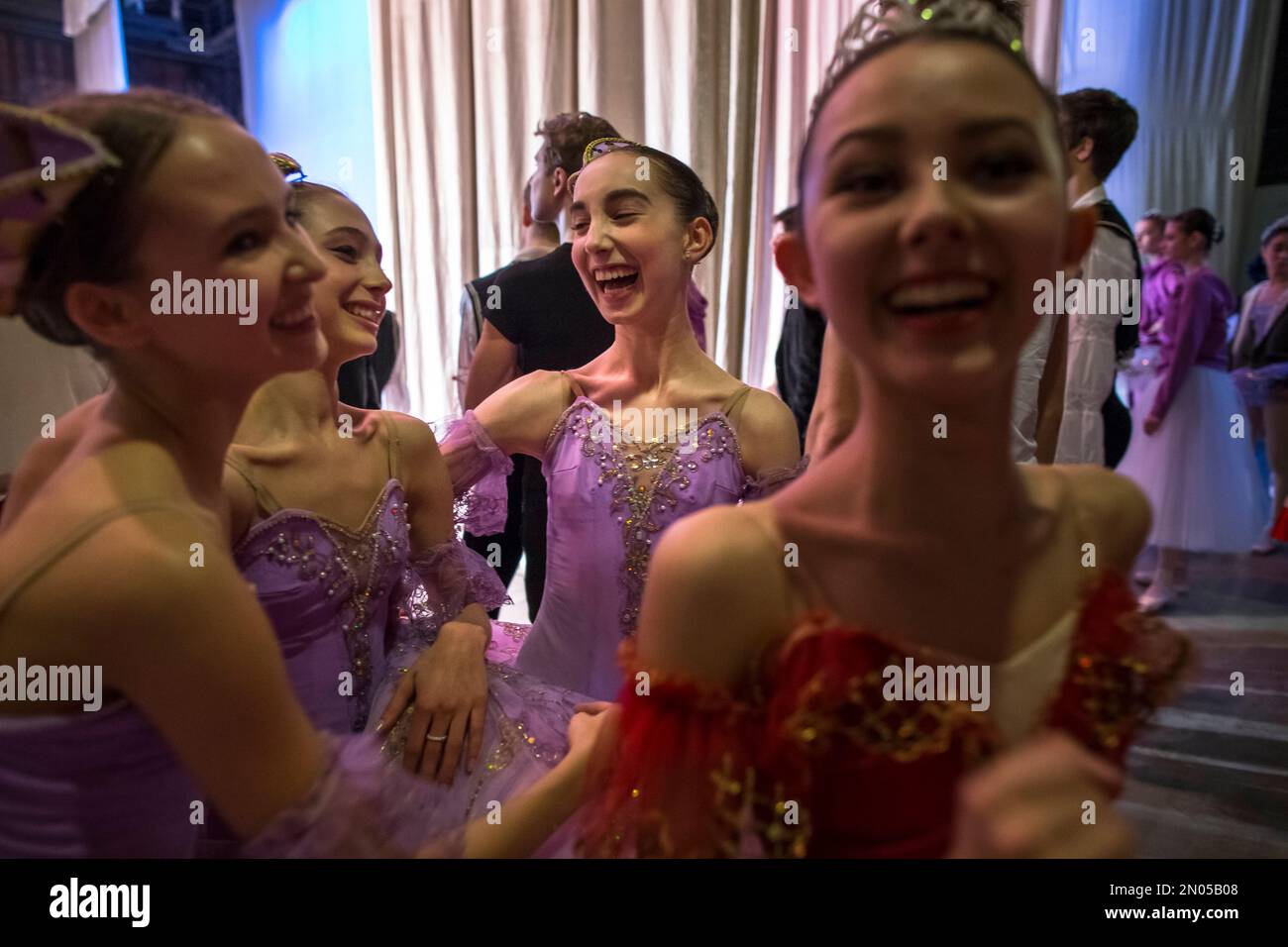 In this photo taken on Thursday, March 3, 2016, Harper Ortlieb, center ...