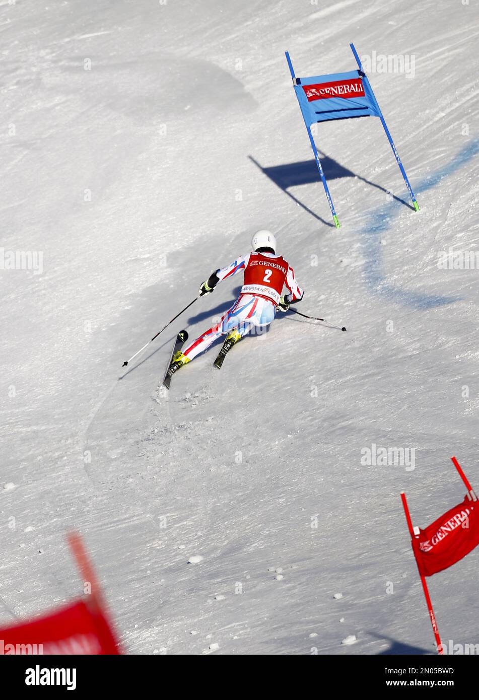 France's Thomas Fanara speeds down the course during the first run of ...