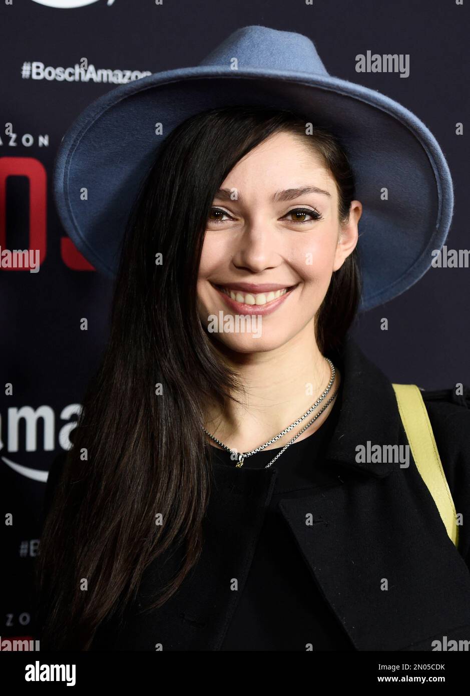 Emilia Zoryan, a cast member in "Bosch," poses at the season two ...