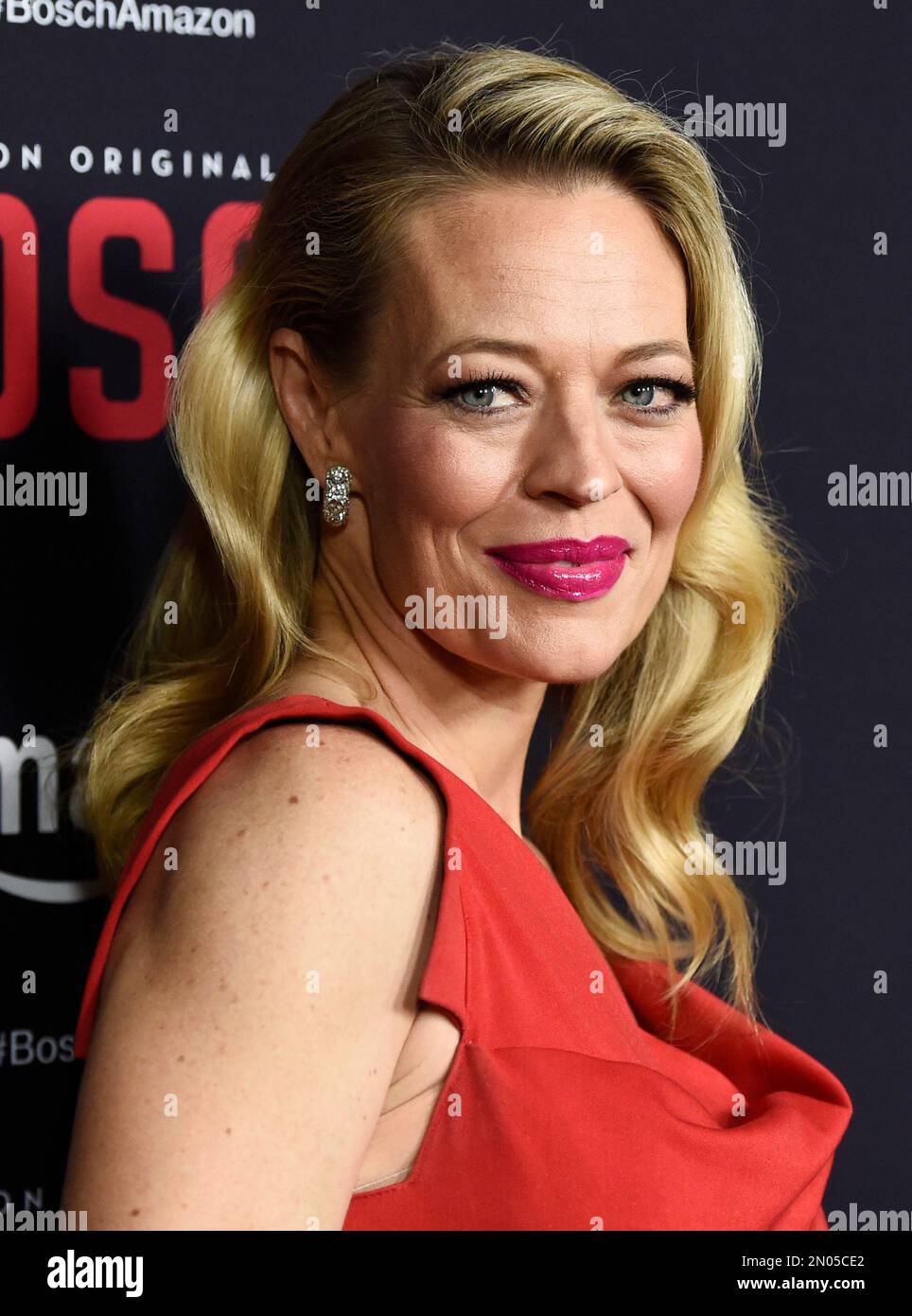 Jeri Ryan, a cast member in "Bosch," poses at the season two premiere ...