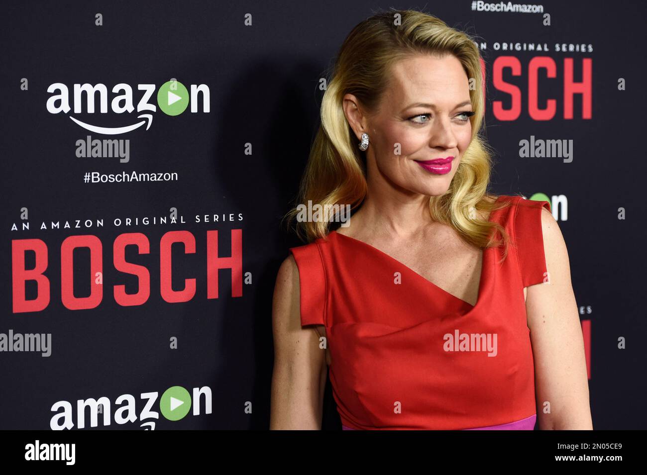 Jeri Ryan, a cast member in "Bosch," poses at the season two premiere ...