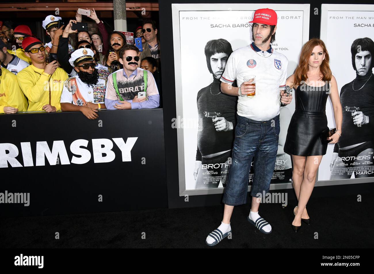 Actors Sacha Baron Cohen and Isla Fisher attend the LA Premiere of "The ...