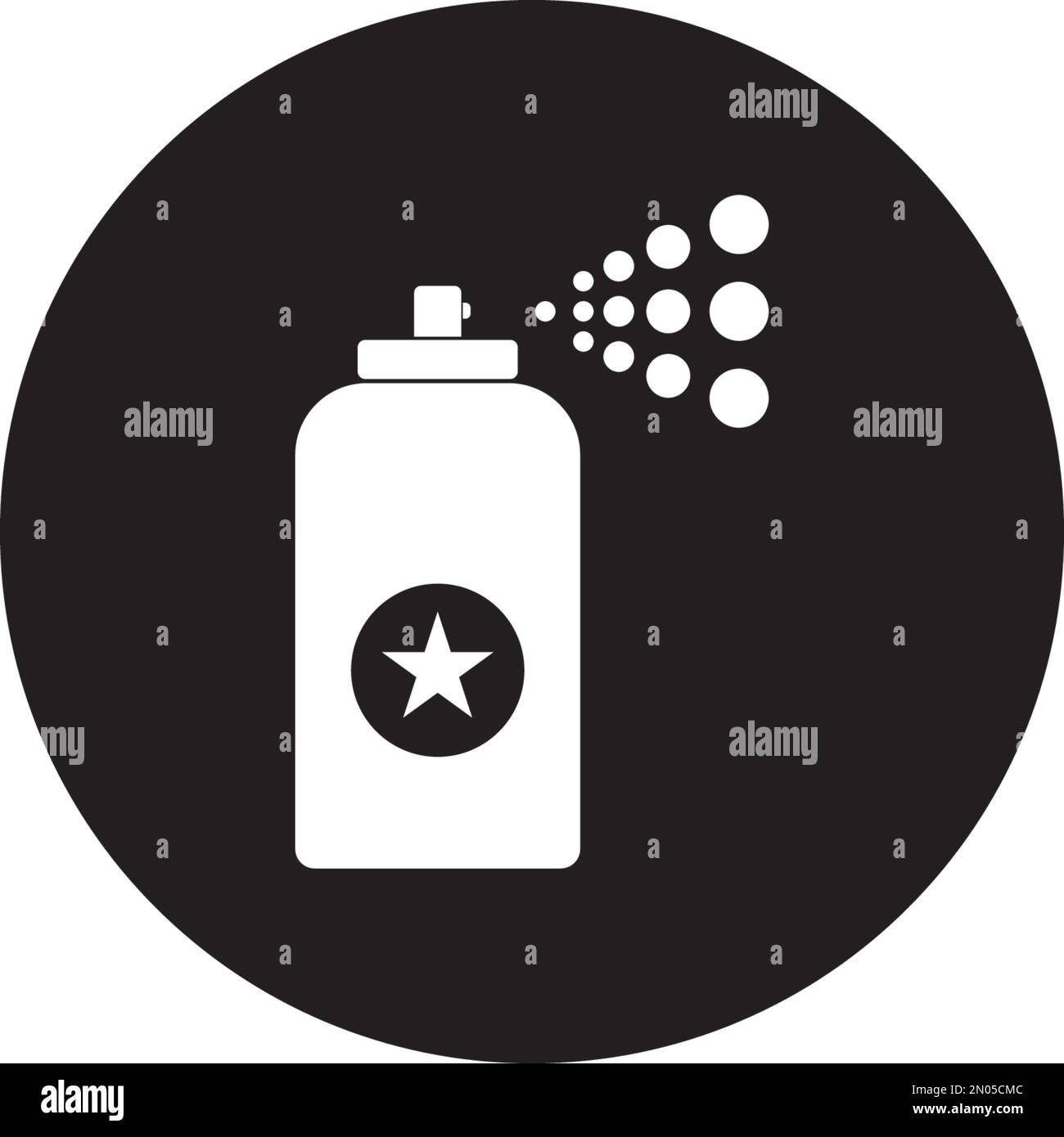 Spray Bottle icon. Simple illustration of bleach spray vector icon for ...