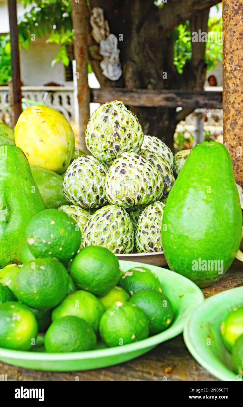 Tropical fruits in street stalls of the Republic of Cuba, Cuba Stock ...