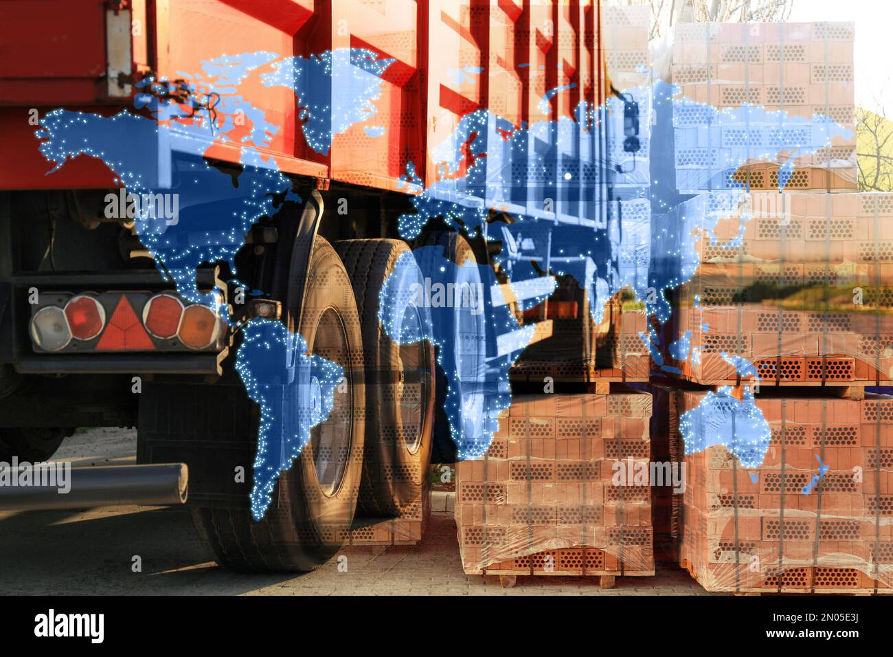 Bricks world map hi-res stock photography and images - Alamy