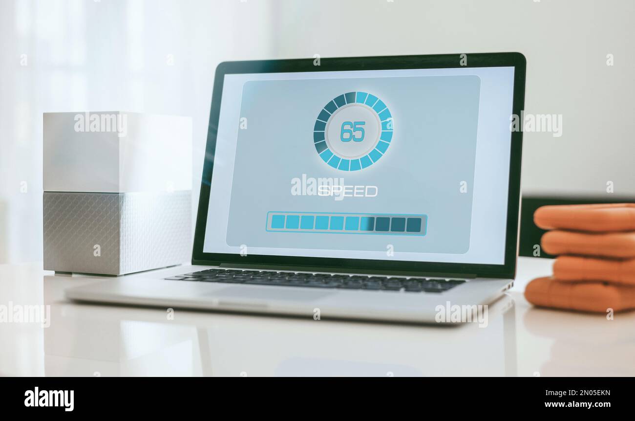 Speed test broadband connection Testing how fast internet is System ...