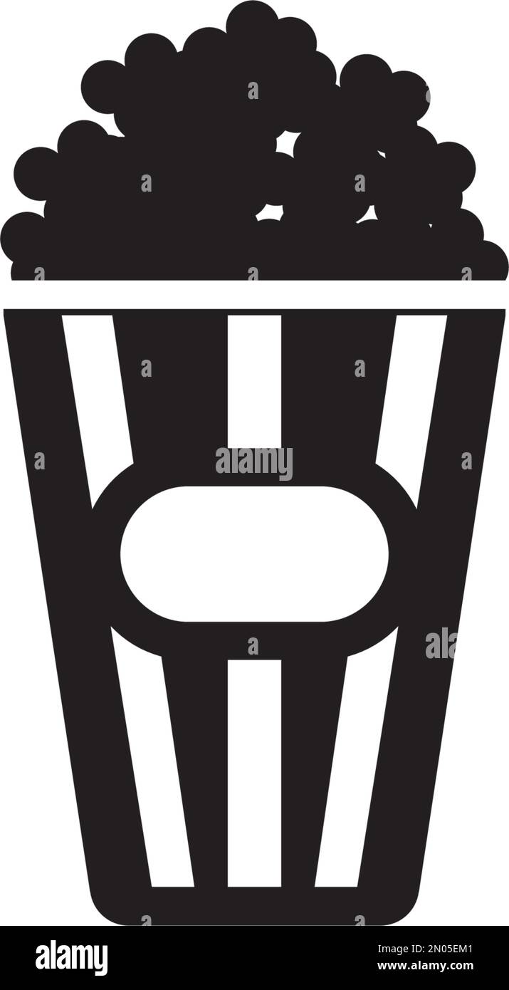 Popcorn icon vector isolated,logo design illustration Stock Vector ...