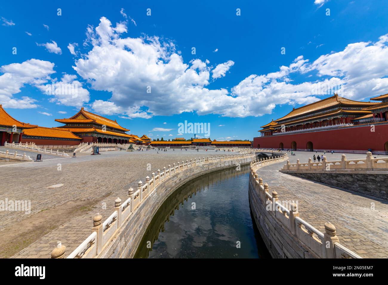 The gate of Beijing the imperial palace is meridian gate jinshui bridge ...