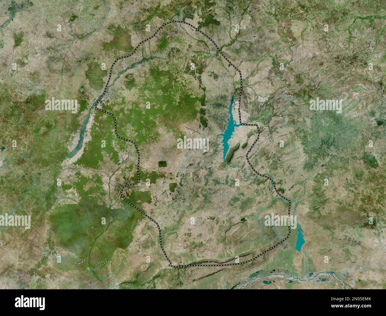 Gombe, state of Nigeria. High resolution satellite map Stock Photo - Alamy