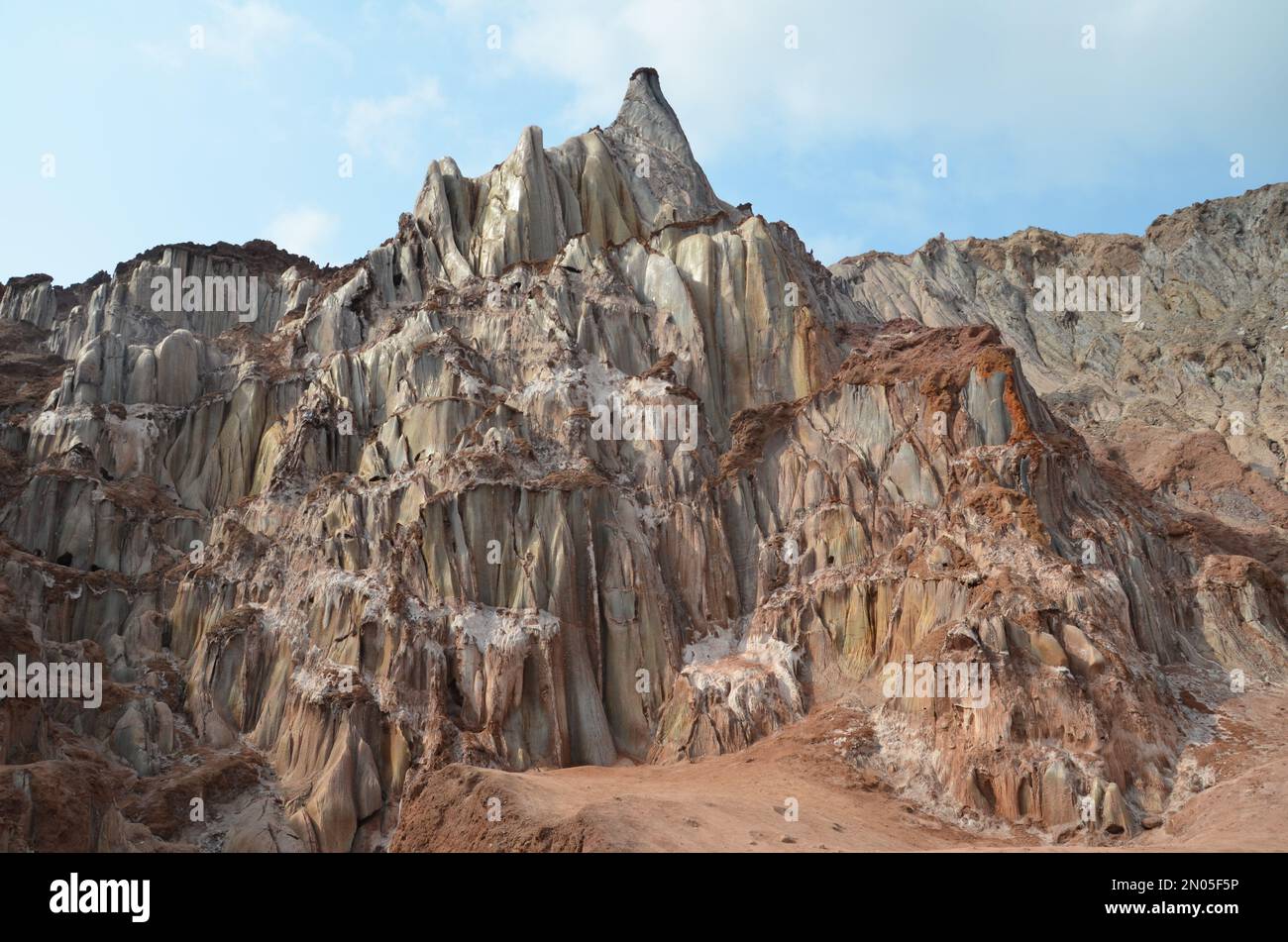 bizarre salt mountain at Hormuz island, Iran Stock Photo - Alamy