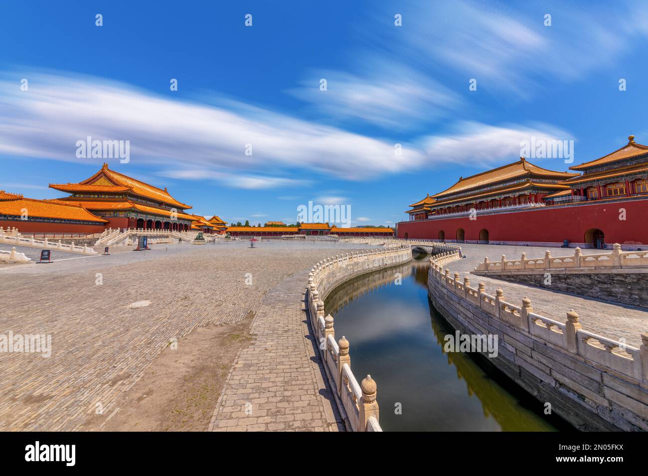 The gate of Beijing the imperial palace is meridian gate jinshui bridge ...