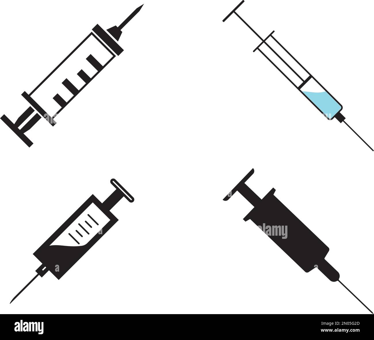 Syringe icon vector illustration, logo design template Stock Vector ...