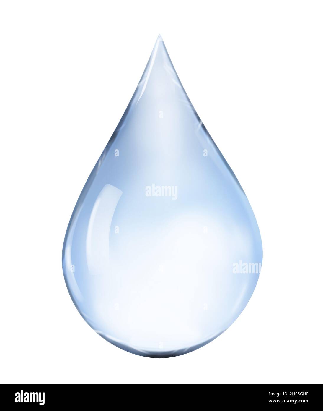 Blue water drop illustration on white background Stock Photo - Alamy