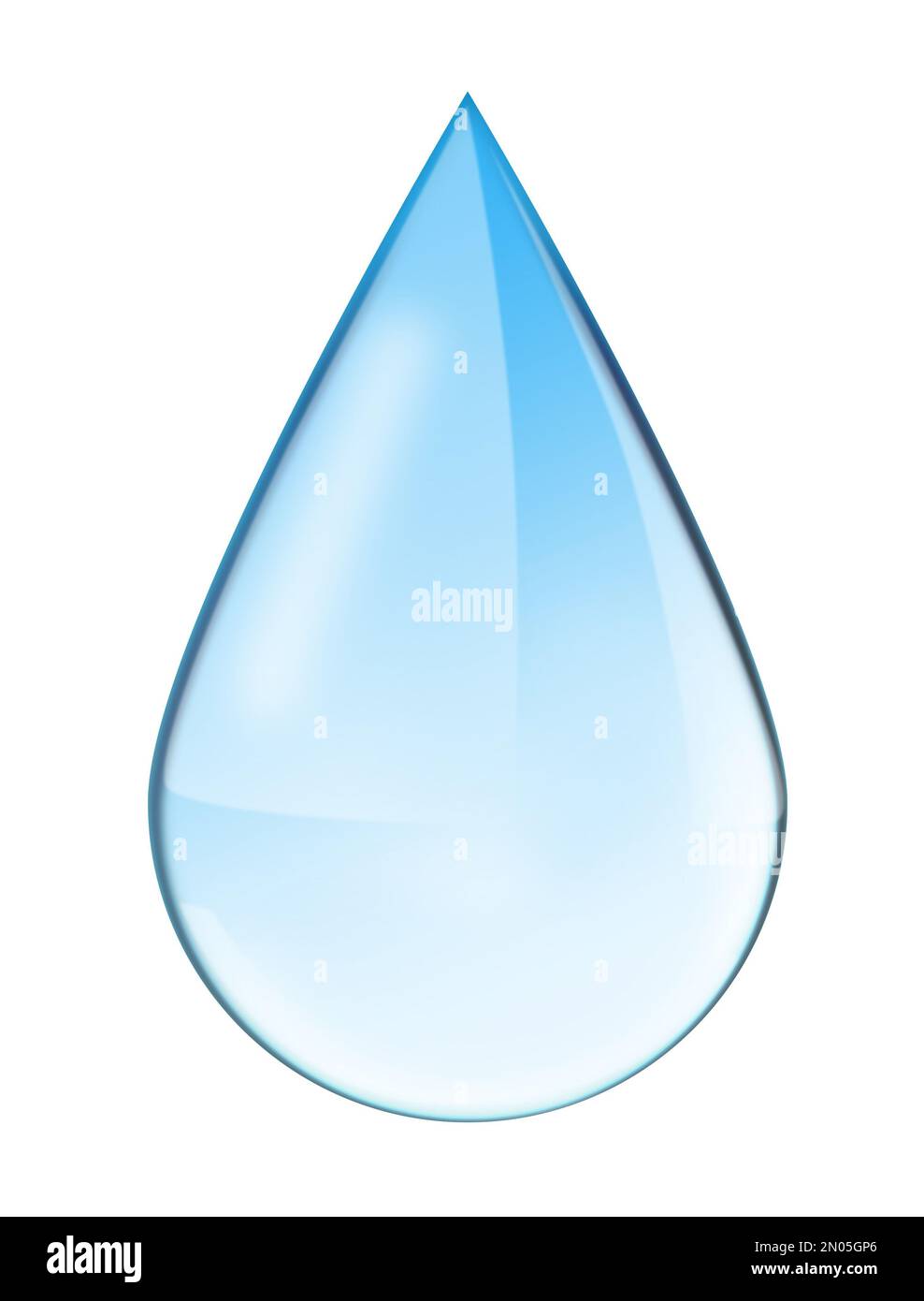 Blue water drop illustration on white background Stock Photo - Alamy
