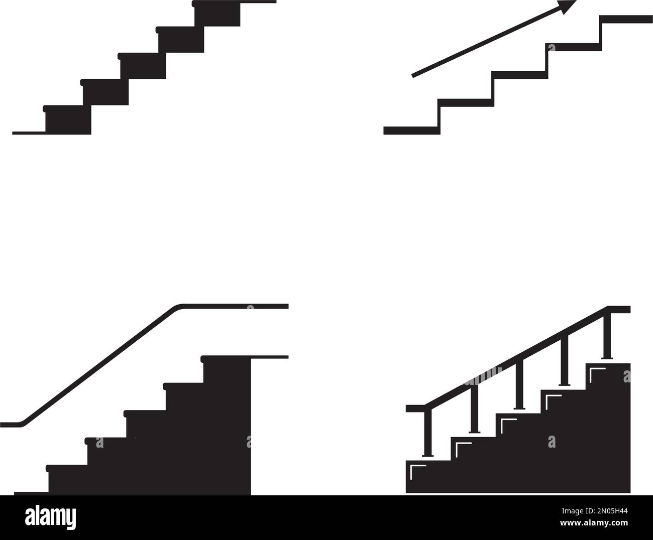Stairs vector vector vectors Cut Out Stock Images & Pictures - Alamy