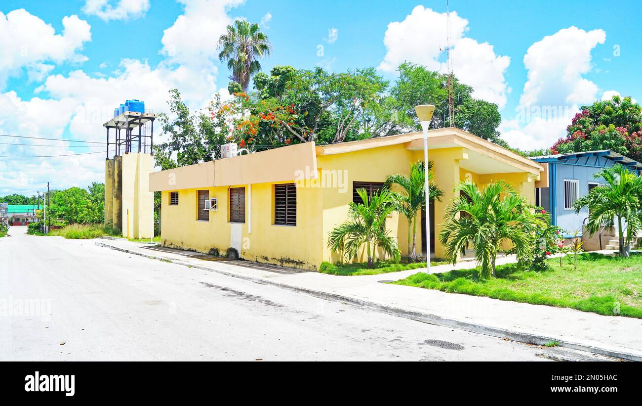 Buildings in a street in the Republic of Cuba, Caribbean Stock Photo ...