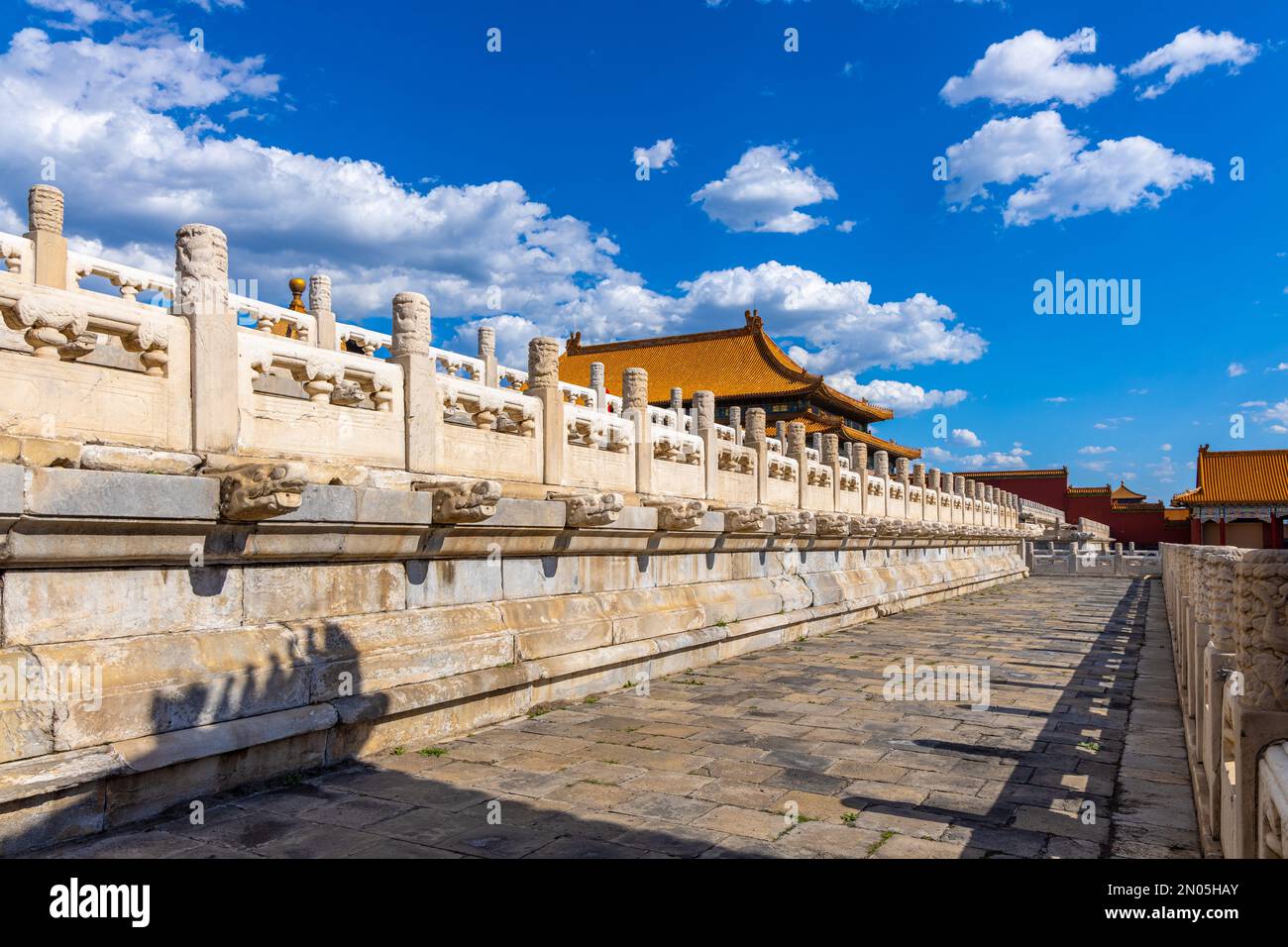 The hall of supreme harmony of Beijing the imperial palace white marble ...