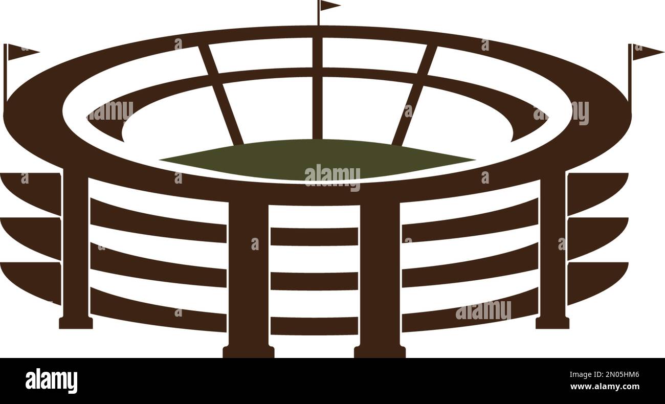 Stadium icon vector, design illustration symbol and background Stock ...