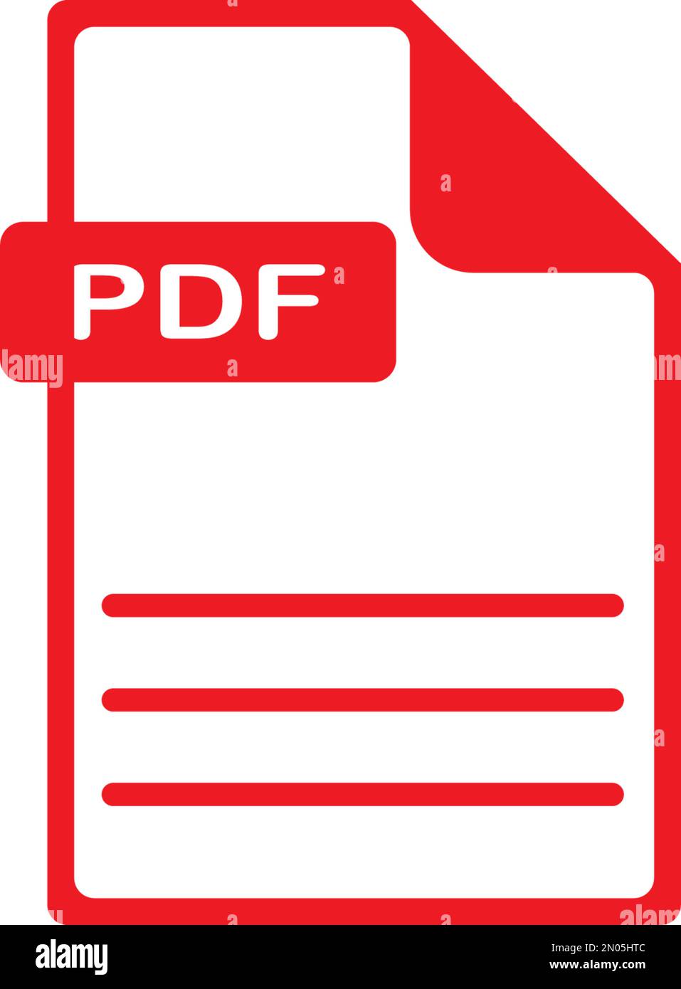 PDF icon vector illustration template Stock Vector Image & Art - Alamy