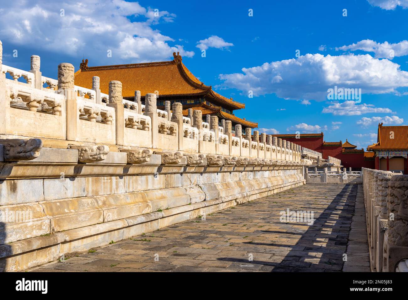 The hall of supreme harmony of Beijing the imperial palace white marble ...