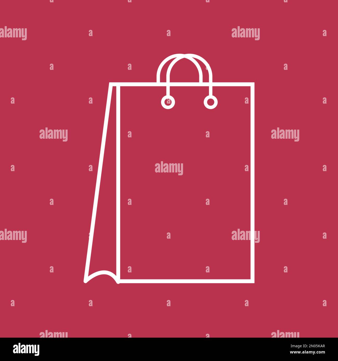 Shopping Paper Bag Icon Linear Style Sign For Mobile Concept And Web Design Symbol Logo