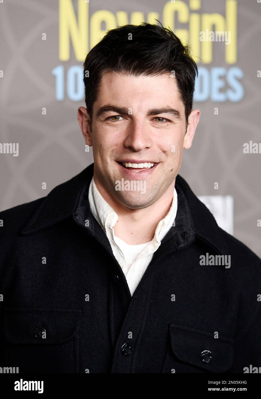 Max Greenfield, a cast member in "The New Girl," poses at a party ...